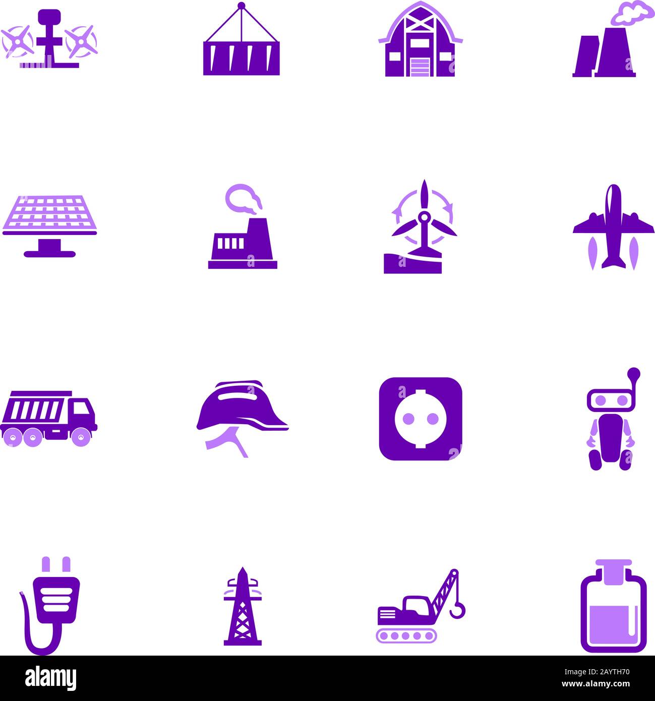 Industry icons set Stock Vector Image & Art - Alamy