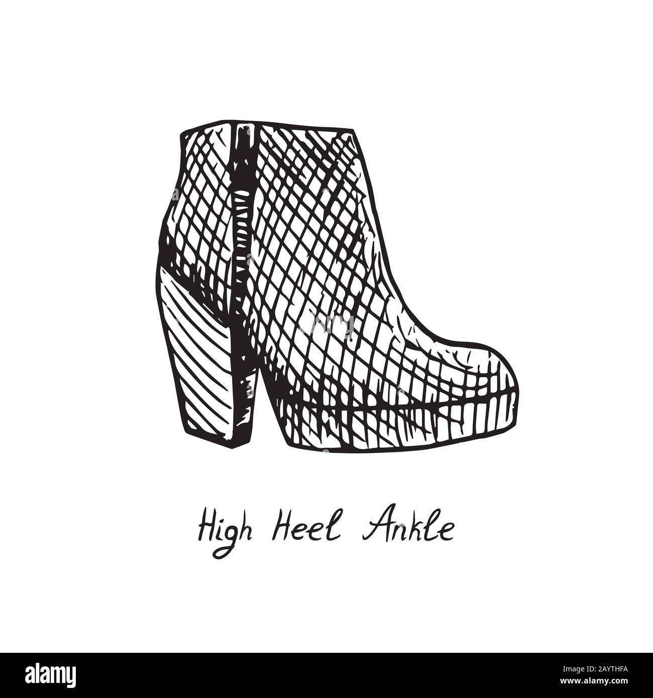 High Heel Boot Outline