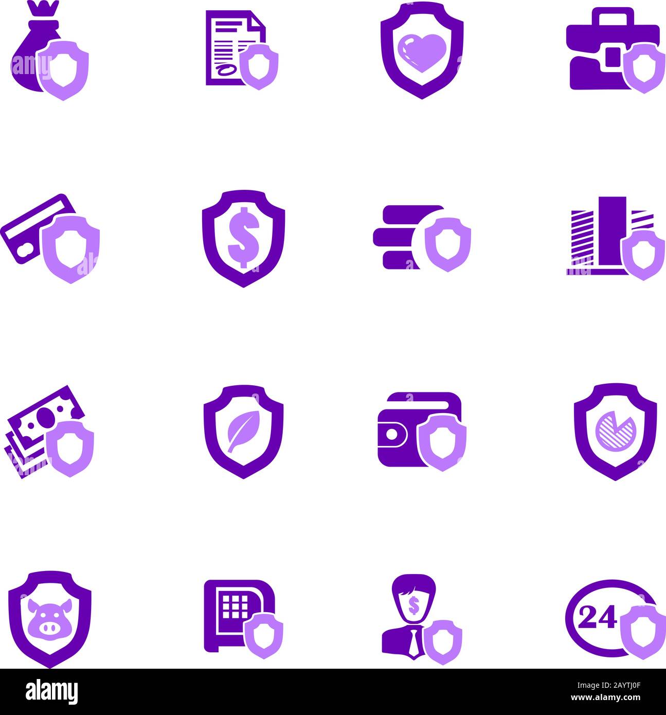 Insurance icons set Stock Vector Image & Art - Alamy