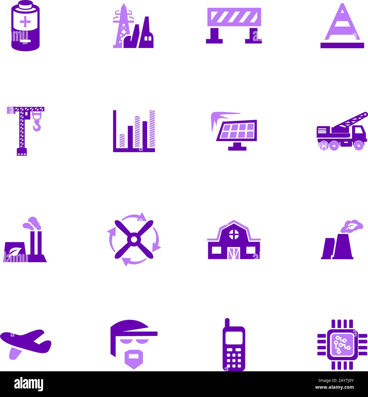 Industry icons set Stock Vector Image & Art - Alamy