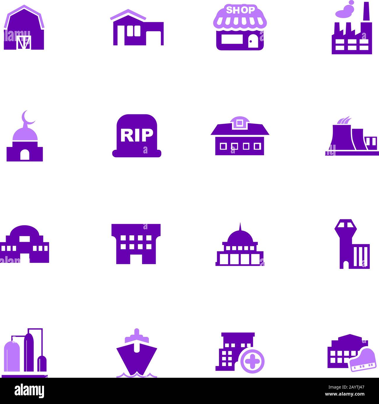 Infrastucture of the city icons set Stock Vector Image & Art - Alamy