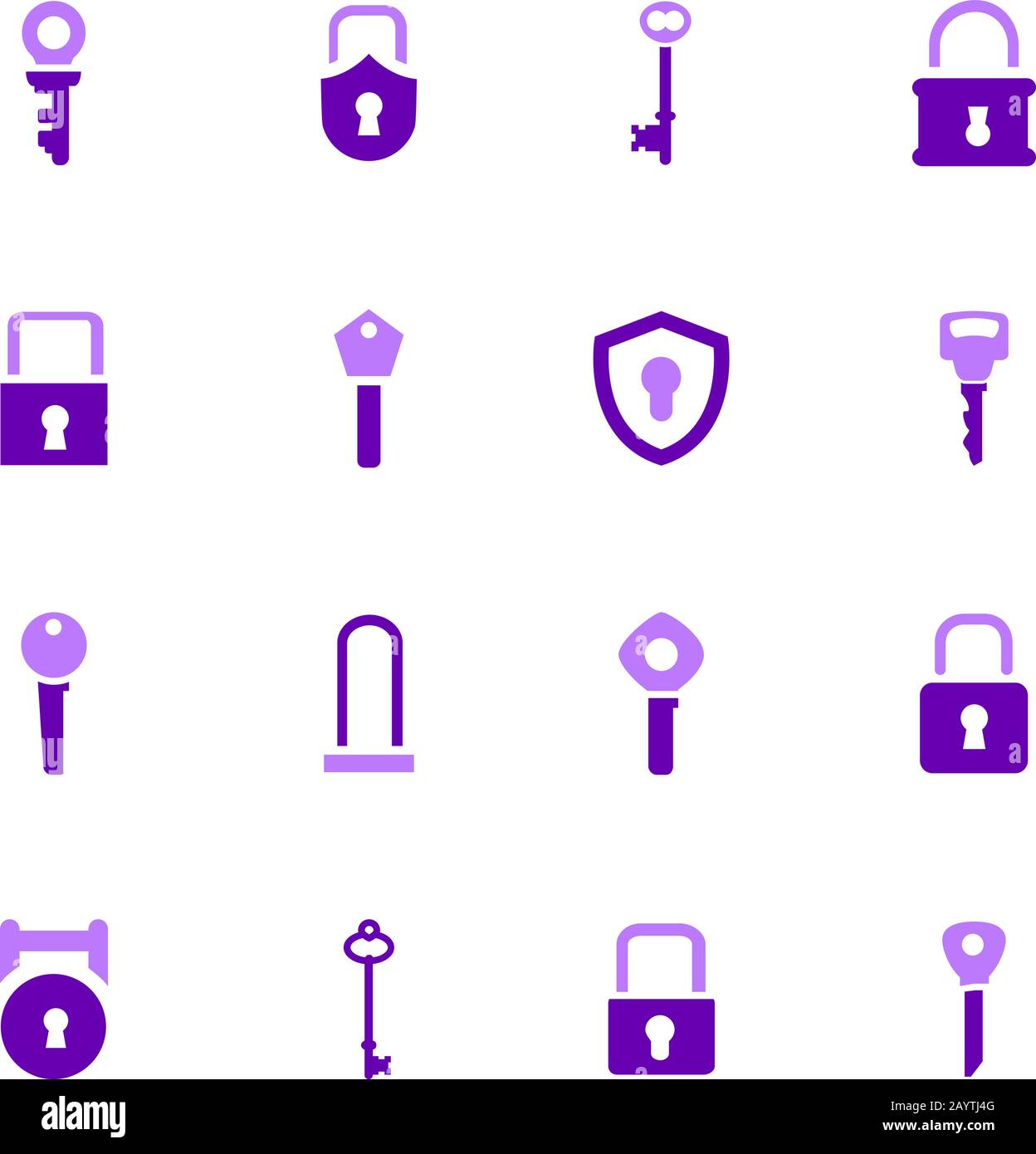 Lock and Key icons set Stock Vector Image & Art - Alamy