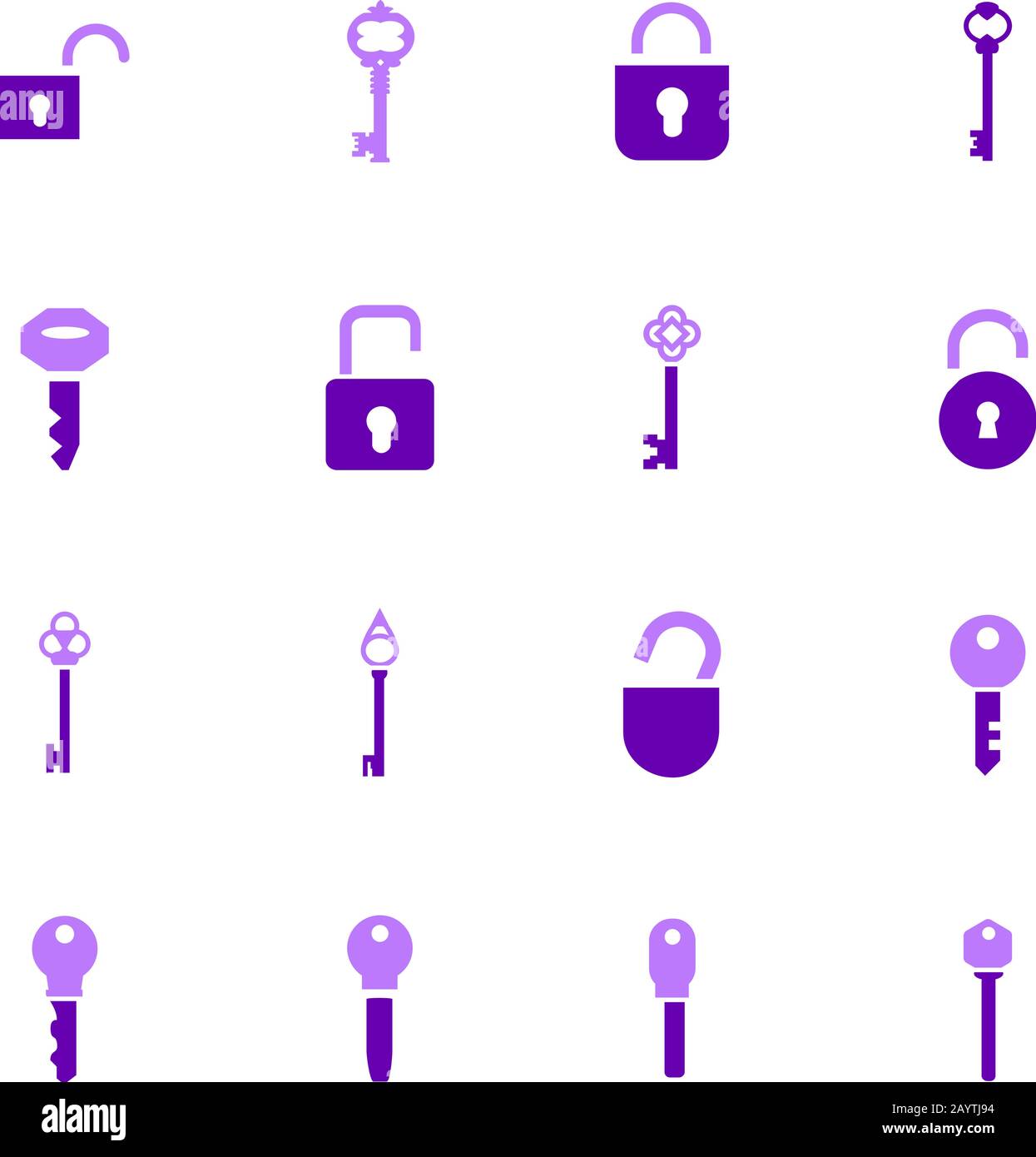 Lock and Key icons set Stock Vector Image & Art - Alamy