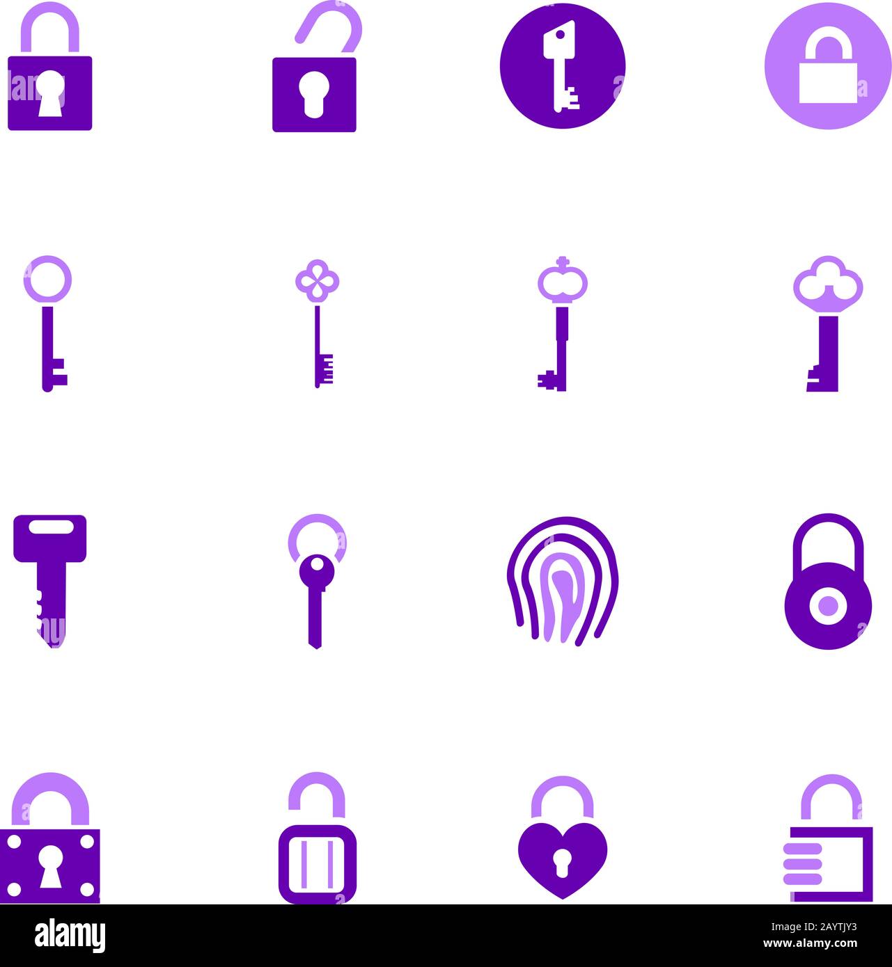Lock and Key icons set Stock Vector Image & Art - Alamy