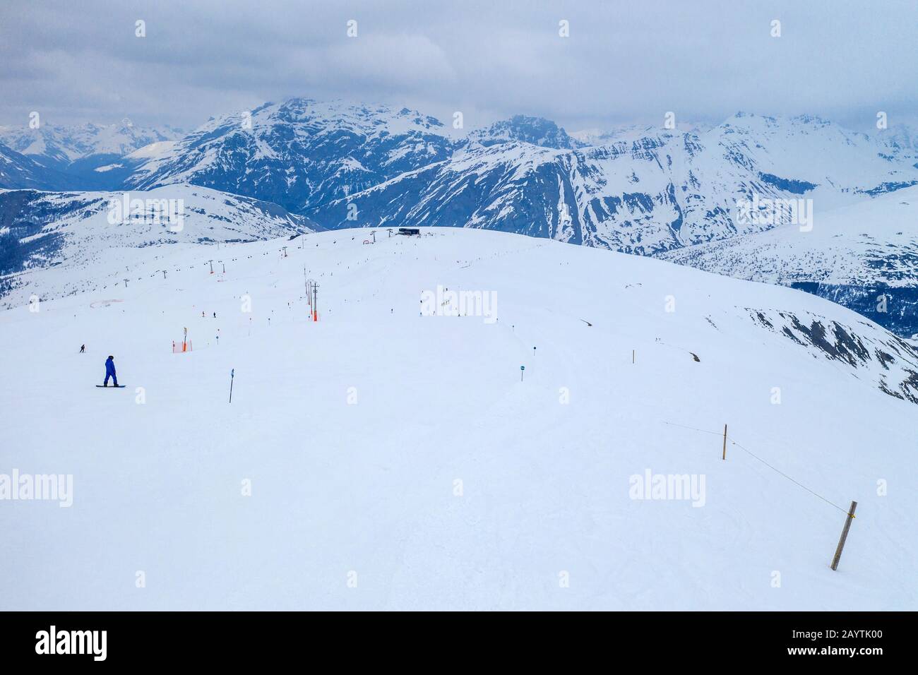 Drone snow mountain ski resort hi-res stock photography and images - Alamy