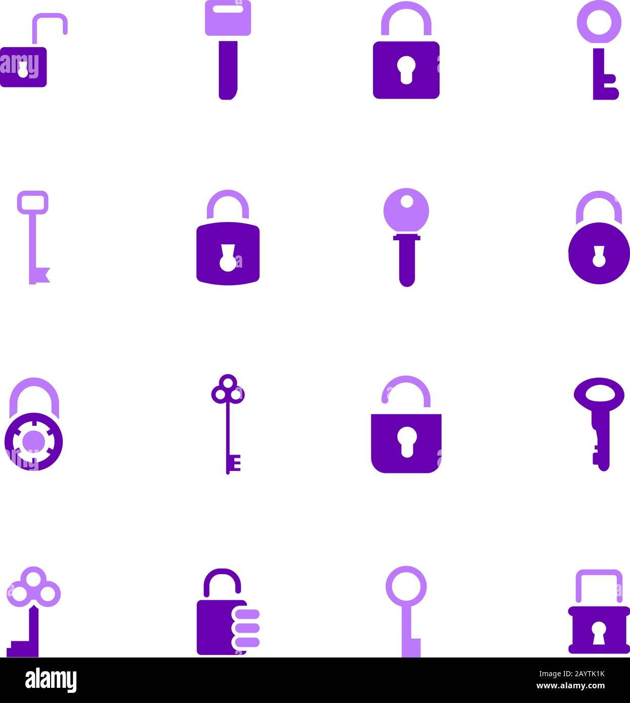 Lock and Key icons set Stock Vector Image & Art - Alamy