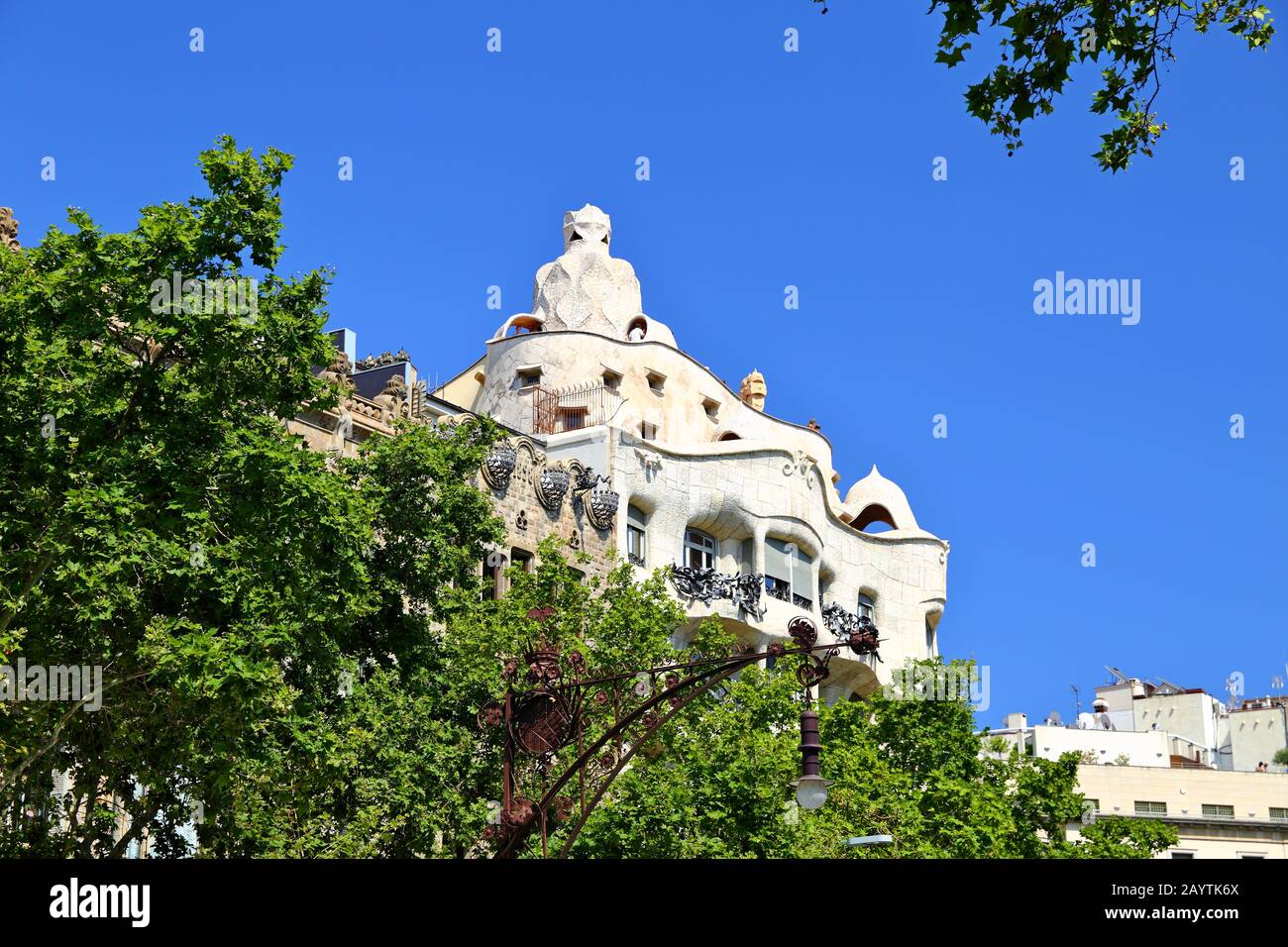 Casa Mila also known La Pedrera - house designed by Antoni Gaudi ...