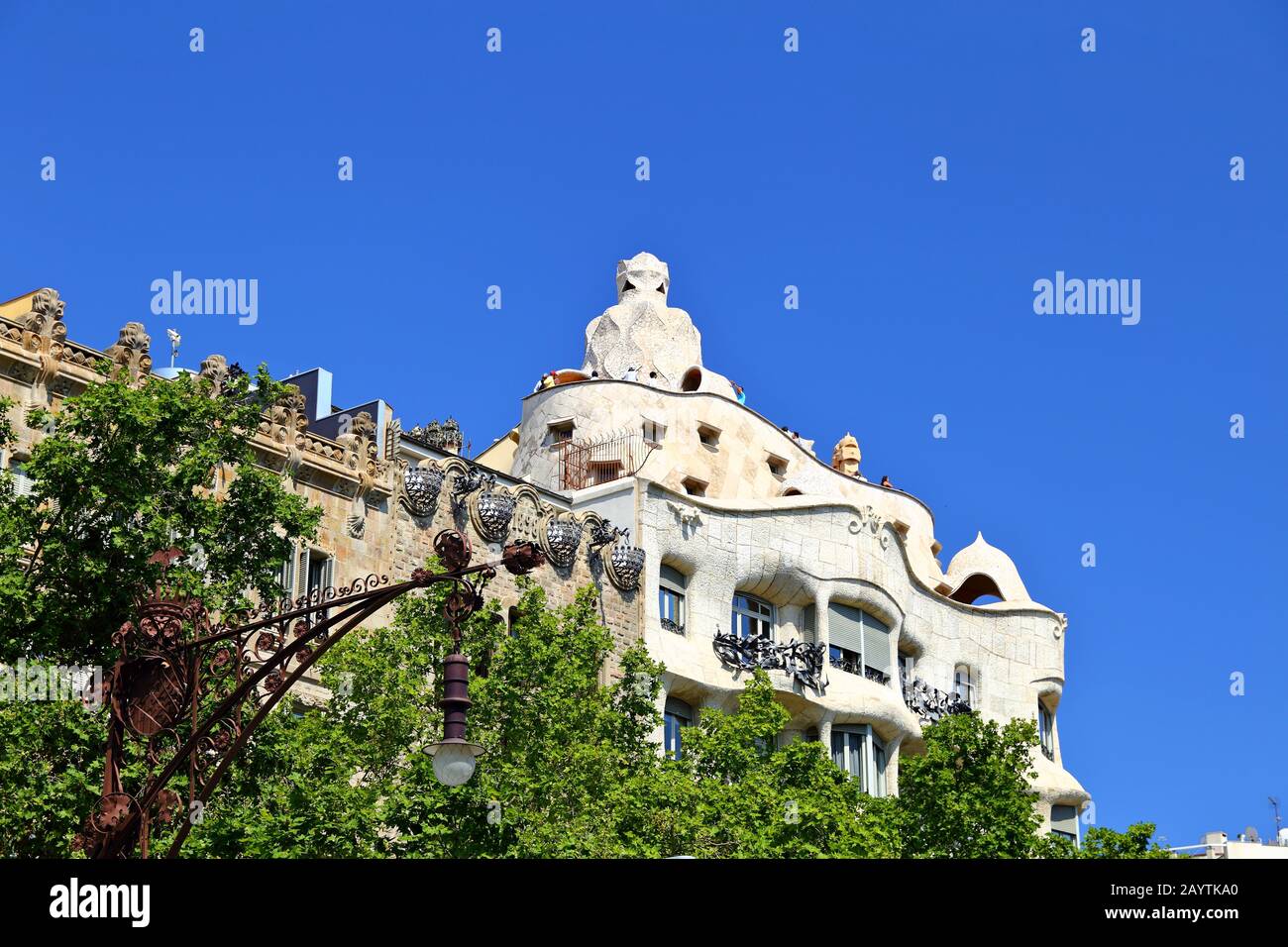 Casa Mila also known La Pedrera - house designed by Antoni Gaudi ...