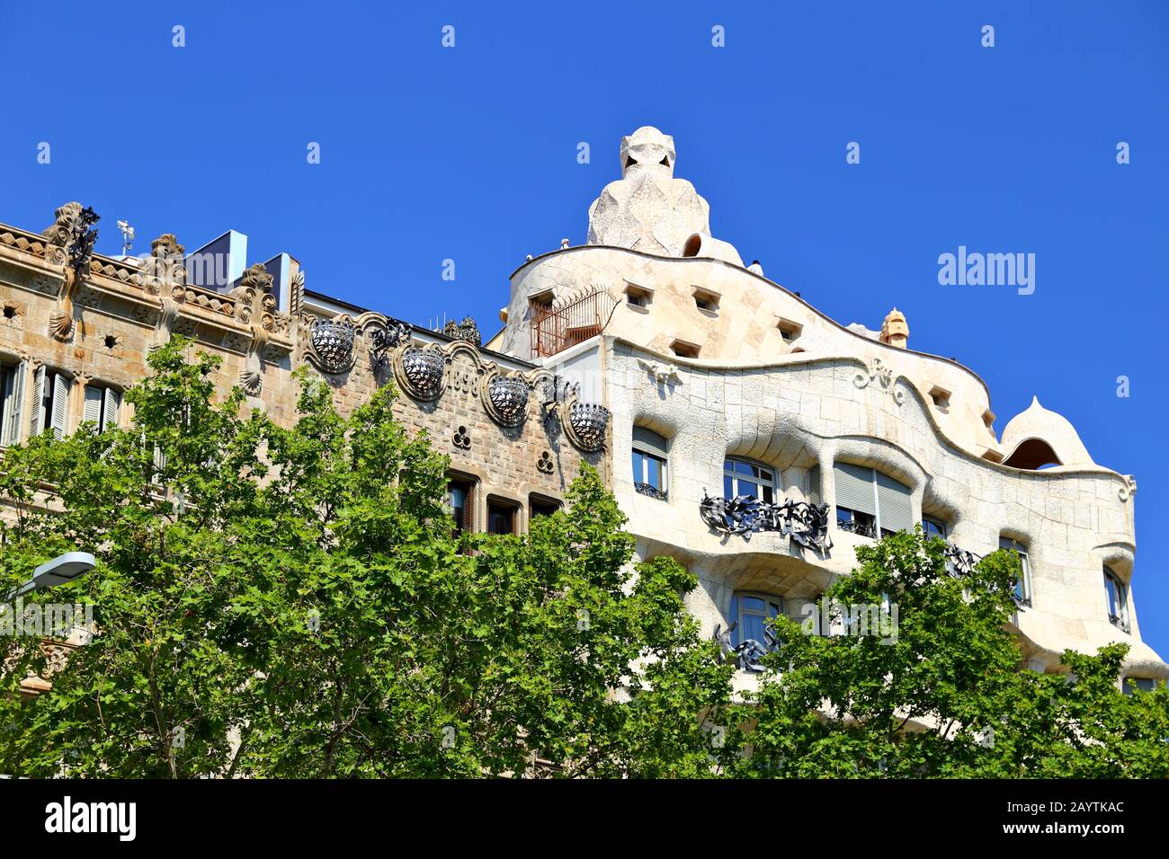 Casa Mila also known La Pedrera - house designed by Antoni Gaudi ...
