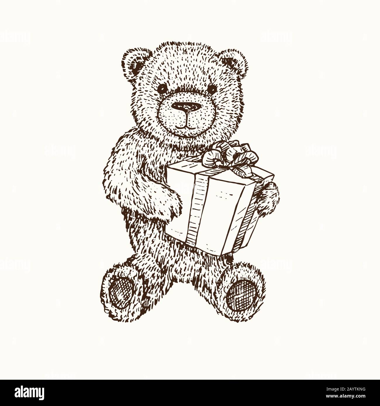 Vintage Teddy Bear Drawing