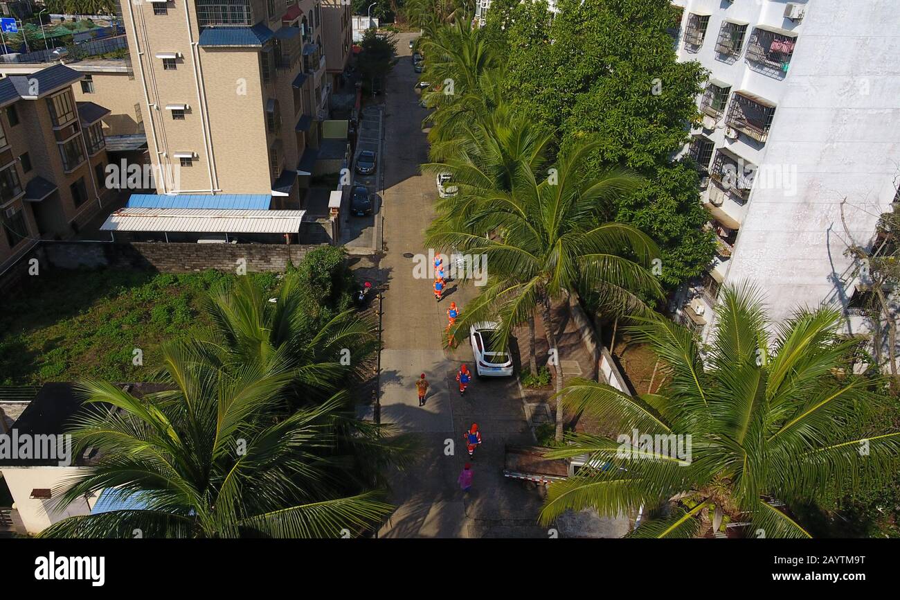 Haikou, China's Hainan Province. 15th Feb, 2020. Members of Haikou ...