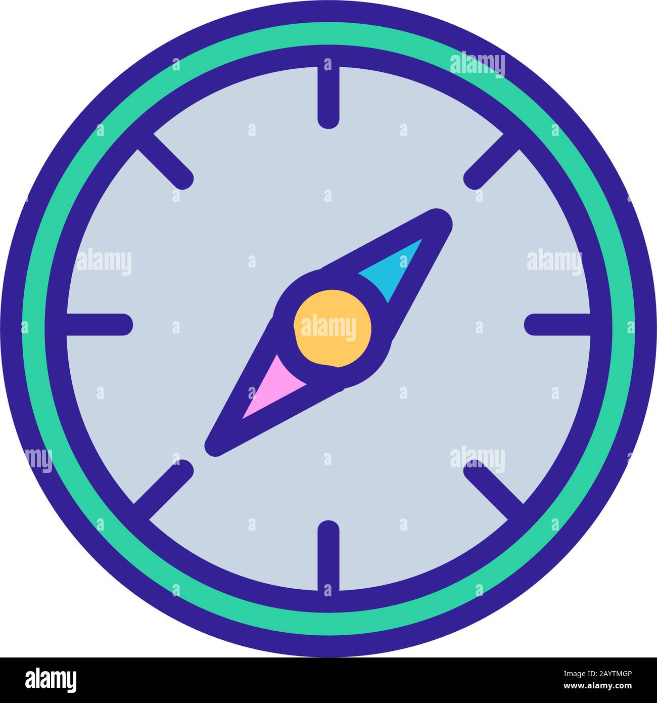 compass icon vector. Isolated contour symbol illustration Stock Vector ...