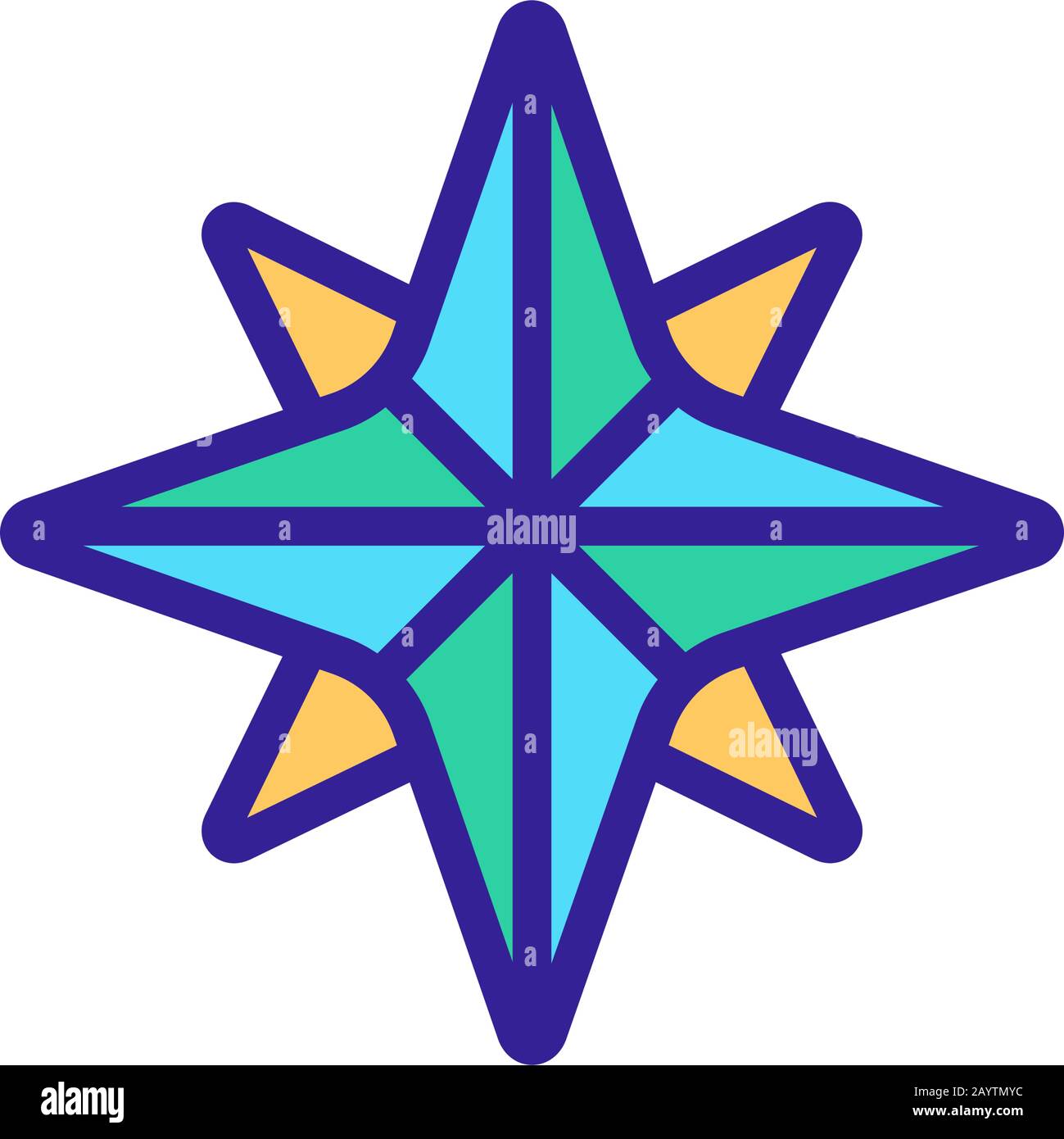 Compass pointing south Stock Vector Images - Alamy
