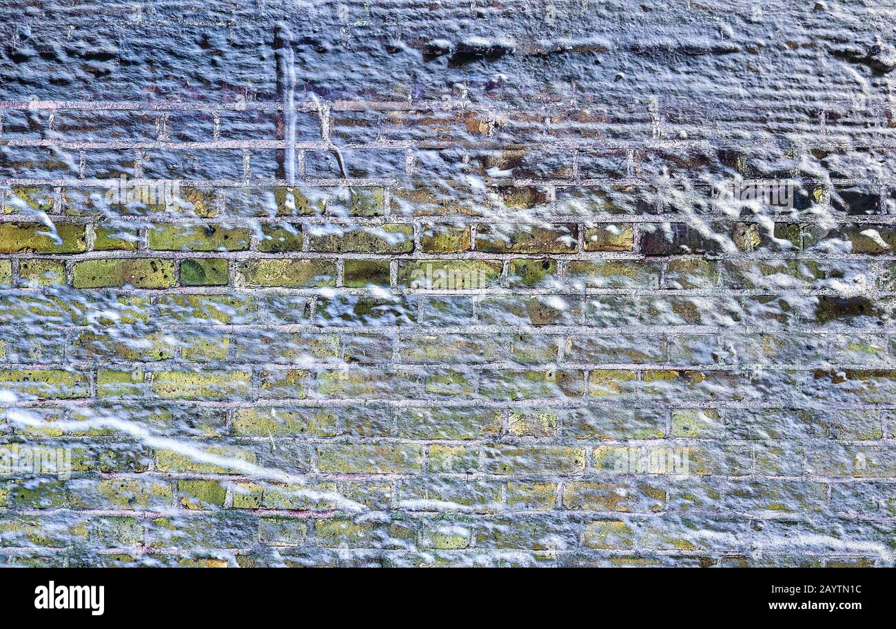 Beautiful aged textures of brick walls at old building ruins Stock ...