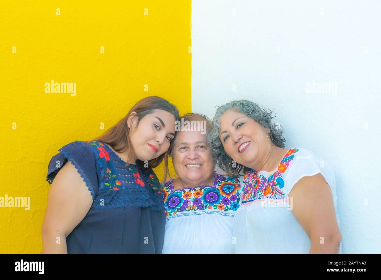 Beautiful caucasian three female generations hi-res stock photography ...