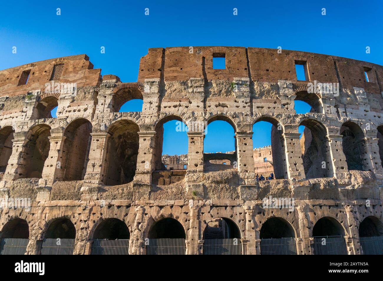 Architecture background of historic Roman Empire gladiator amphitheatre ...