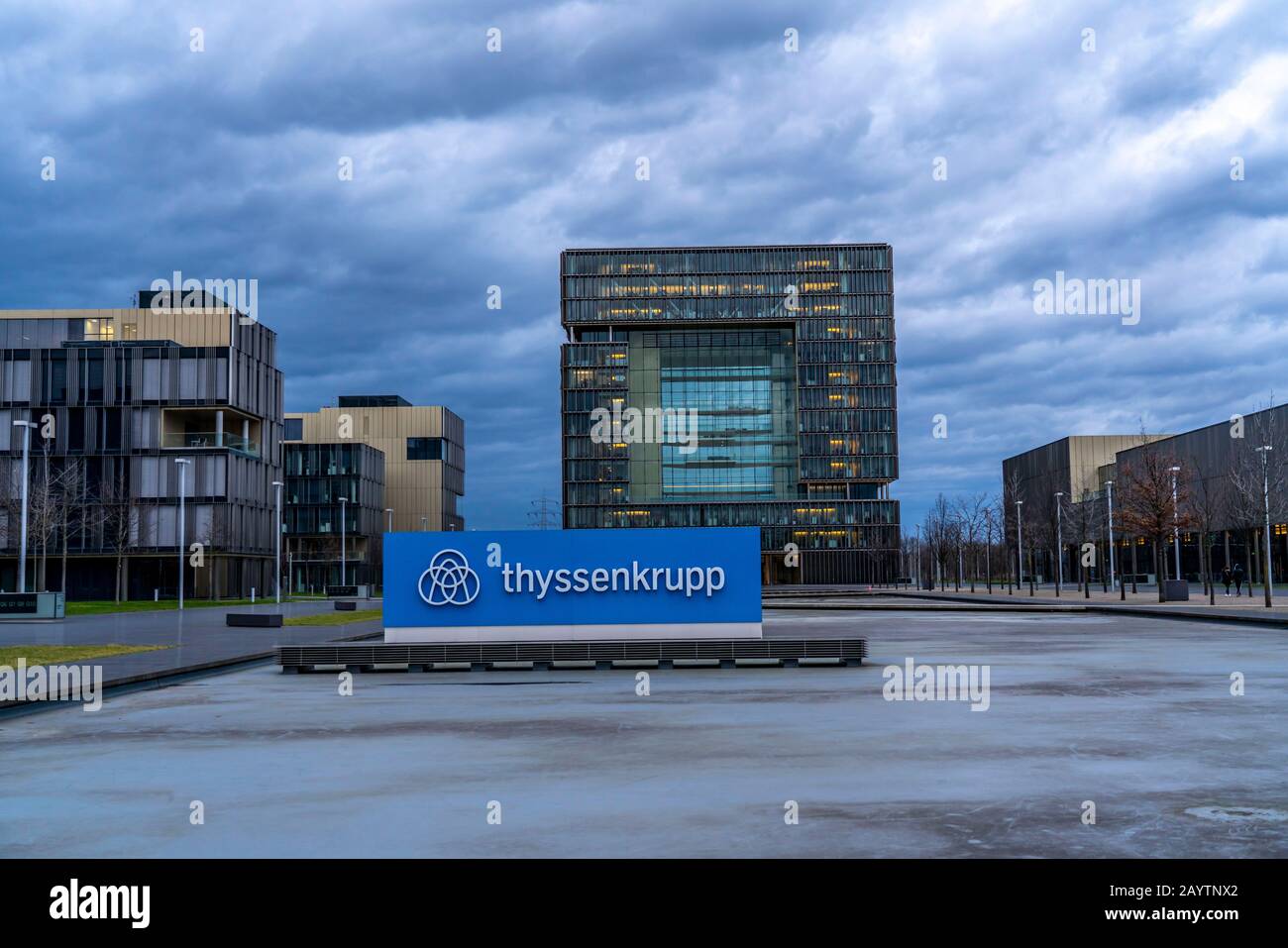 The corporate headquarters of Thyssenkrupp in the ThyssenKrupp Quarter ...