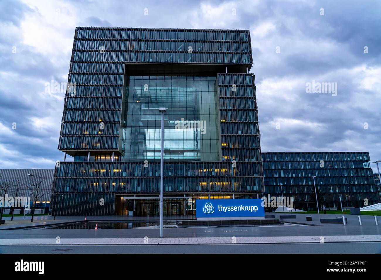 The corporate headquarters of Thyssenkrupp in the ThyssenKrupp Quarter ...