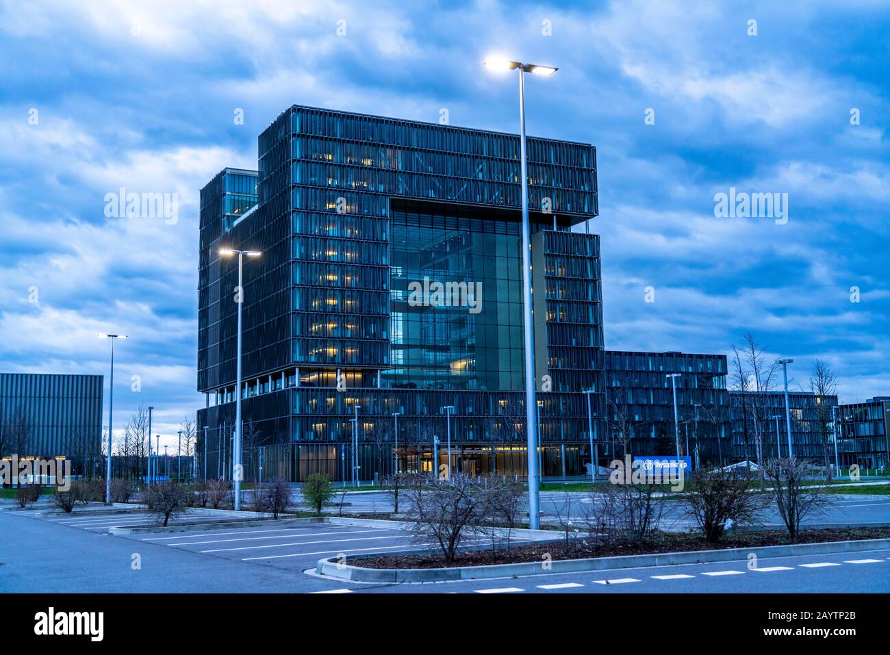 The corporate headquarters of Thyssenkrupp in the ThyssenKrupp Quarter ...