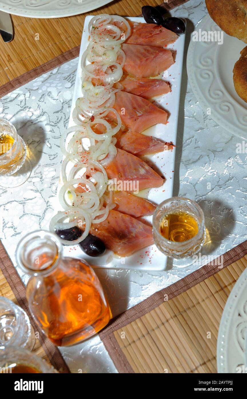 Fish tomato olives fillet hi-res stock photography and images - Alamy