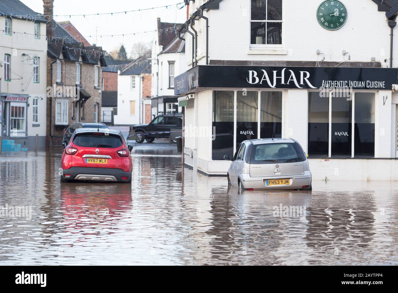 Tenbury Wells, Worcestershire, UK. 17th Feb, 2020. The day after the ...
