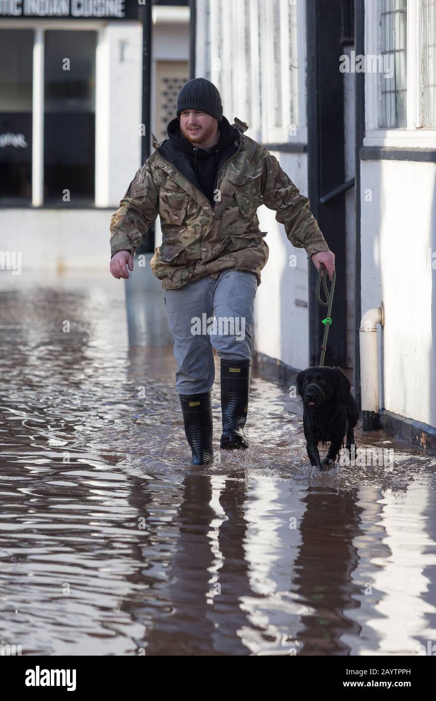 Tenbury Wells, Worcestershire, UK. 17th Feb, 2020. The day after the ...