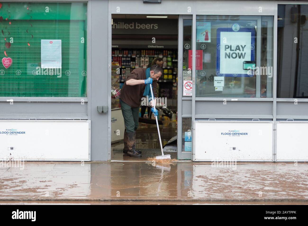 Tenbury Wells, Worcestershire, UK. 17th Feb, 2020. The day after the ...