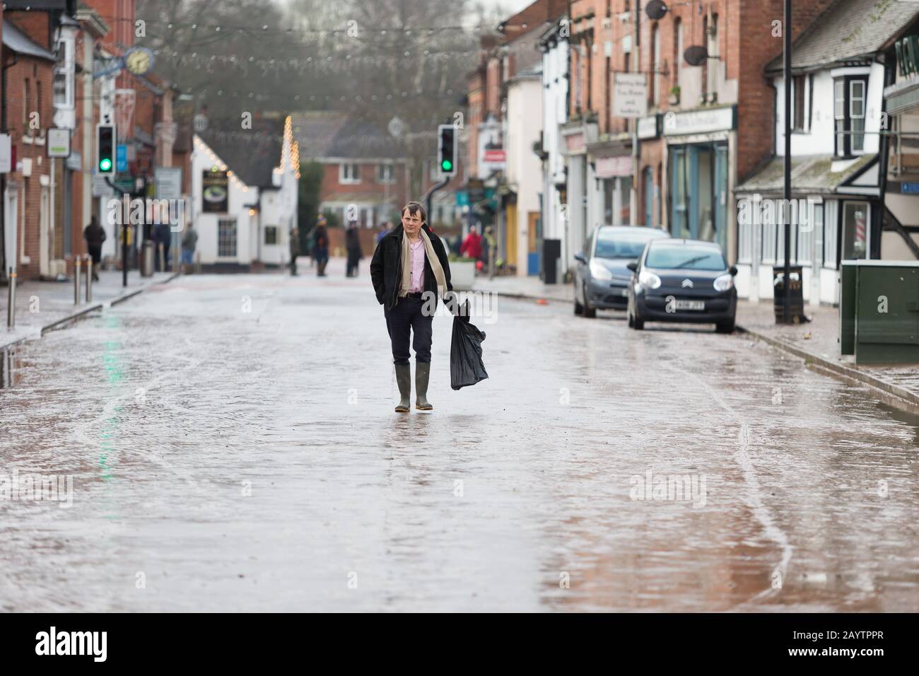 Tenbury Wells, Worcestershire, UK. 17th Feb, 2020. The day after the ...