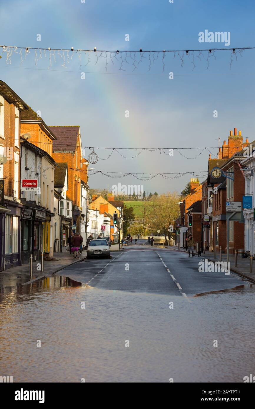 Tenbury Wells, Worcestershire, UK. 17th Feb, 2020. The day after the ...