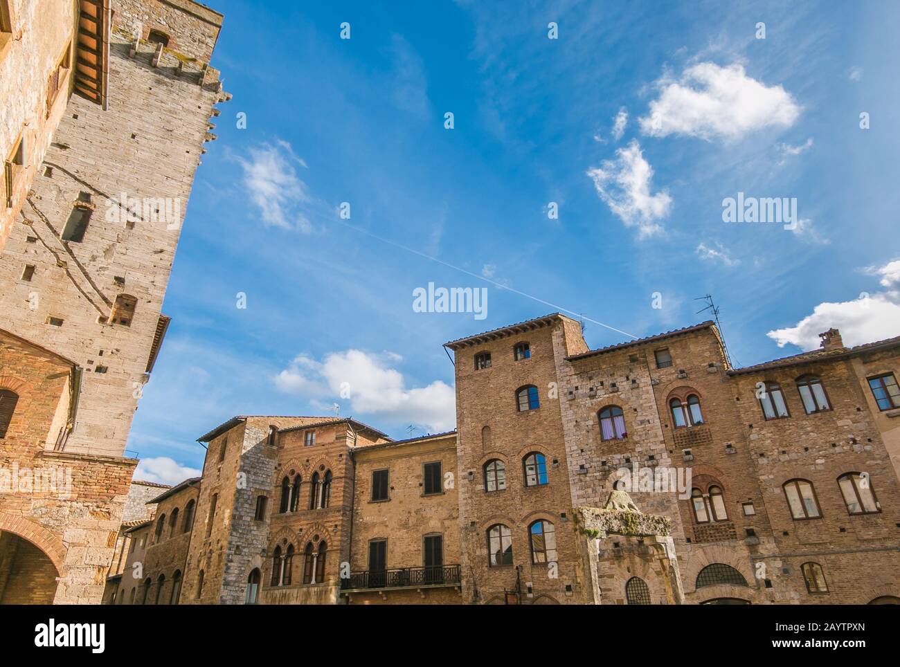 San Gimignano medieval town in Tuscany Italy - architecture background ...