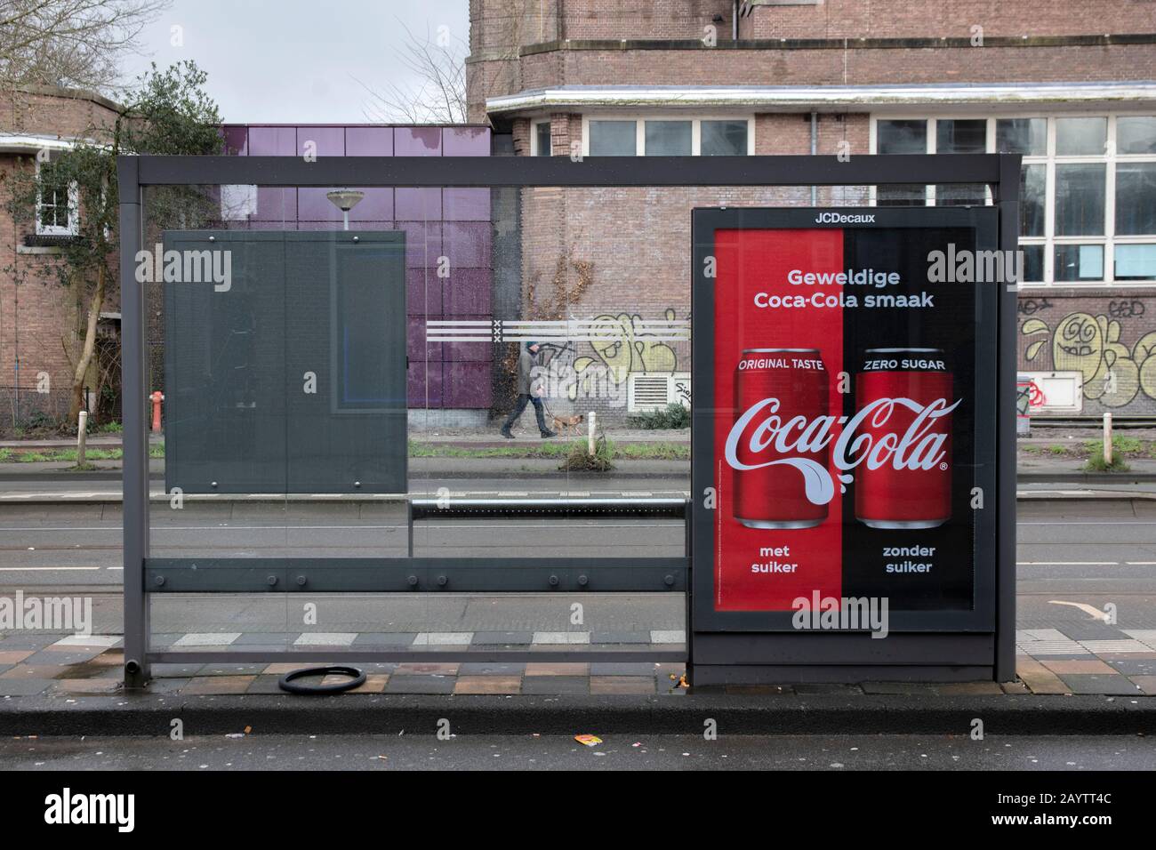 Coca Cola Advertising At A Tram Stop At Amsterdam The Netherlands 2020c ...