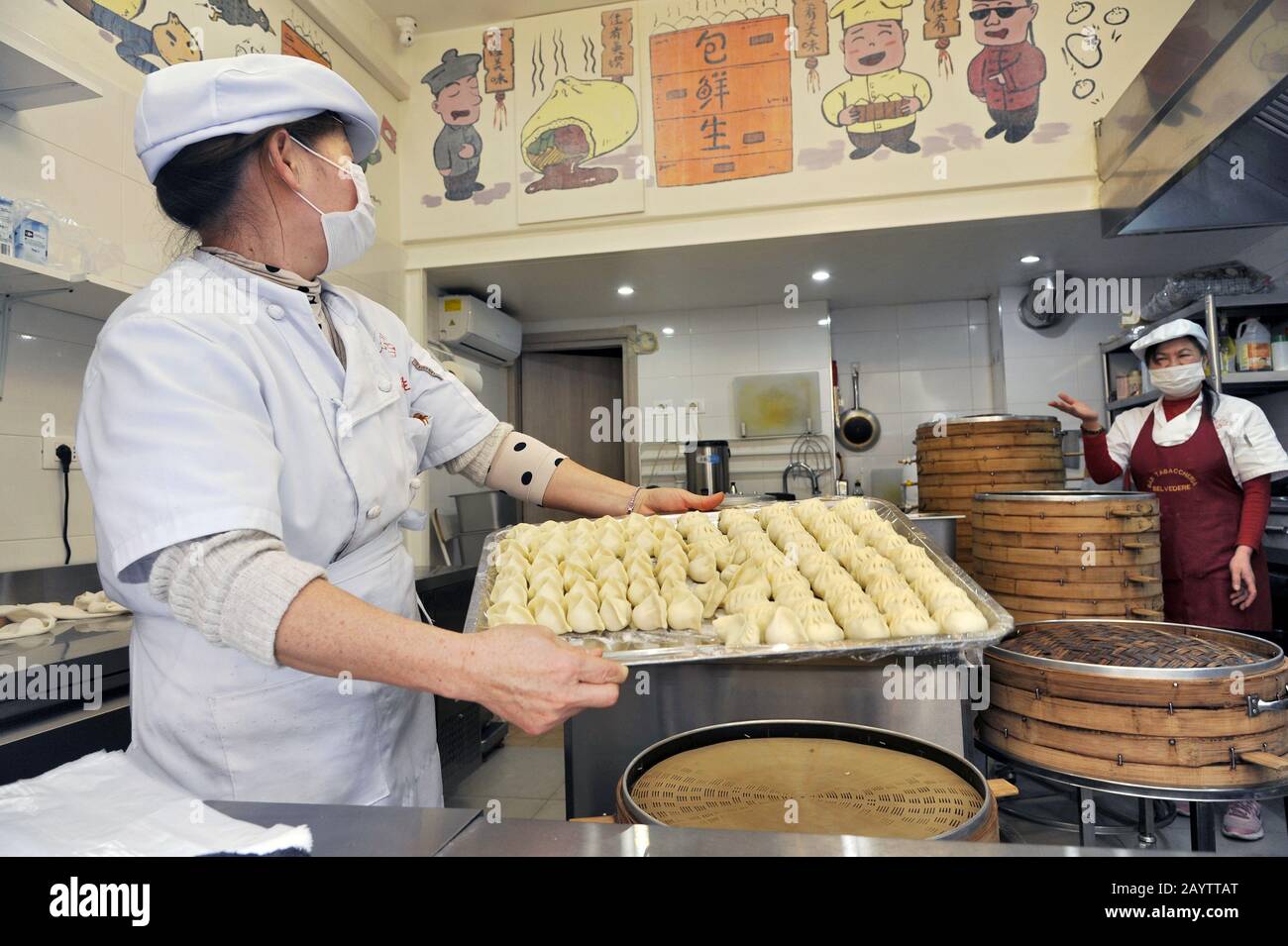 Milan (Italy), Chinatown of Paolo Sarpi street, sale of typical food ...