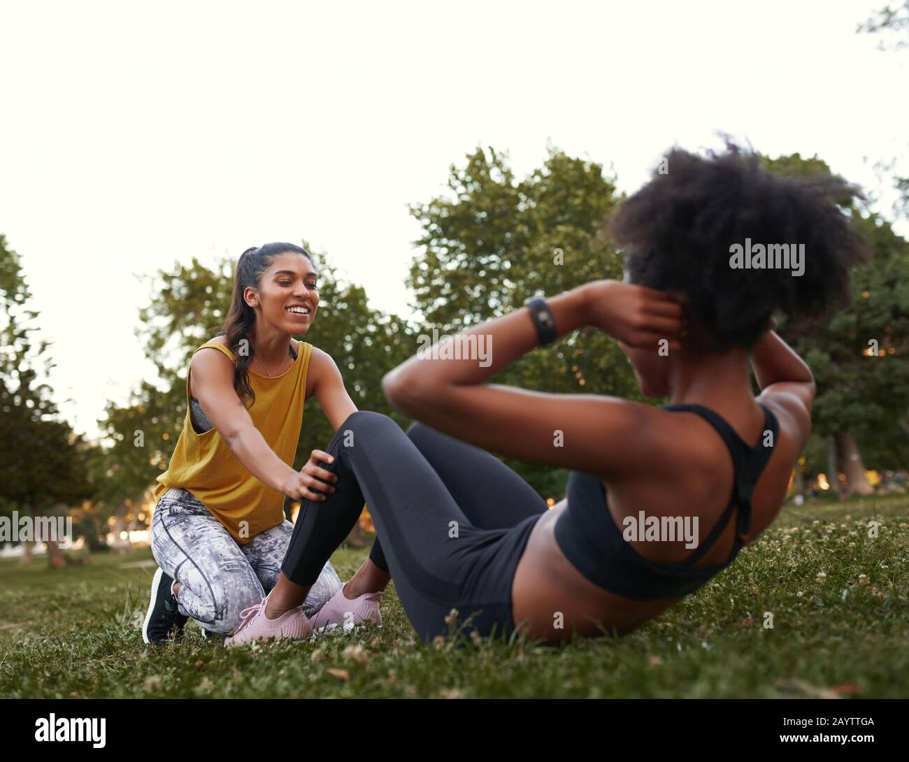 Active female friends hi-res stock photography and images - Alamy