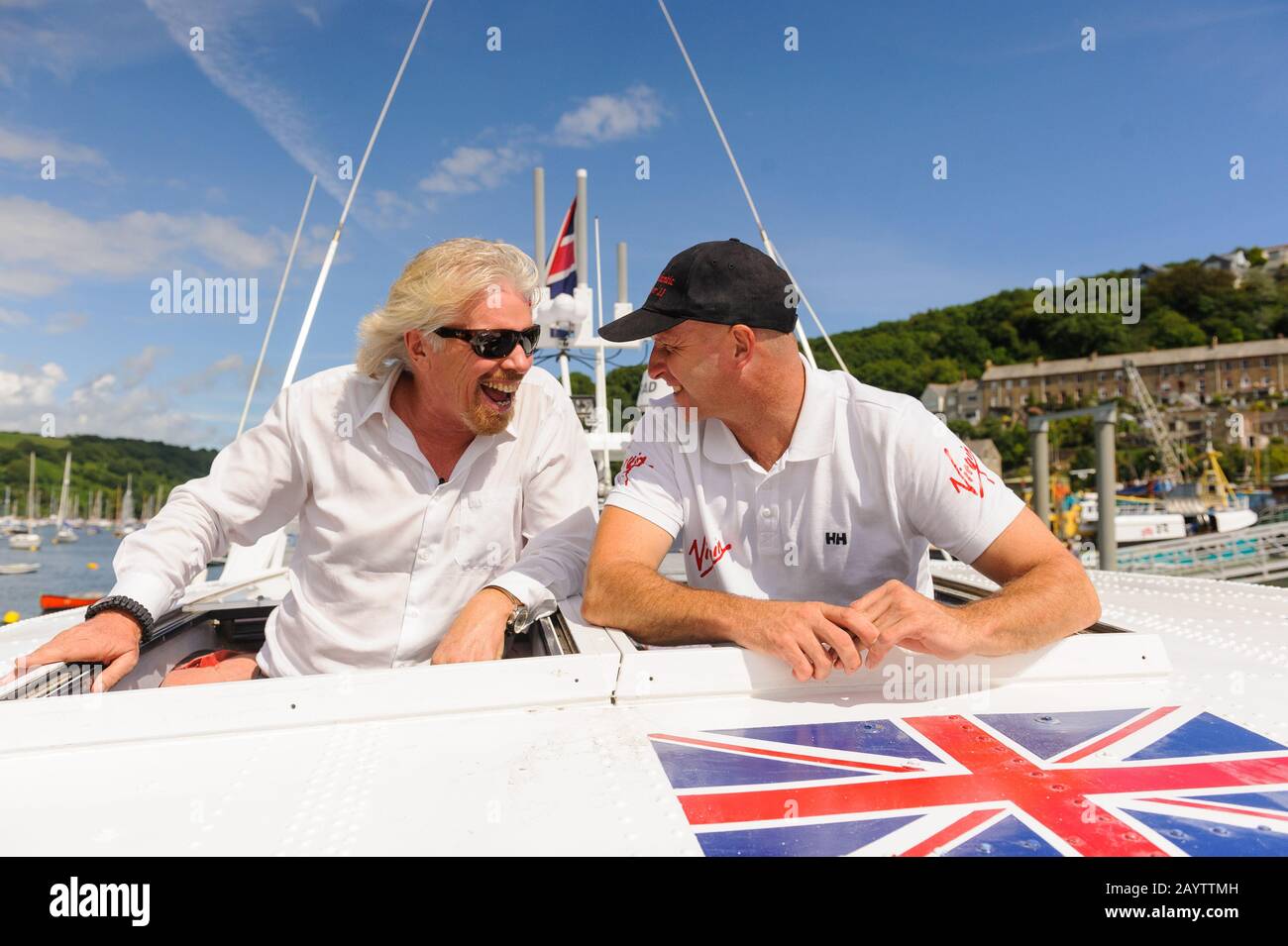 British entrepreneur billionaire Sir Richard Branson enjoys a cruise on ...