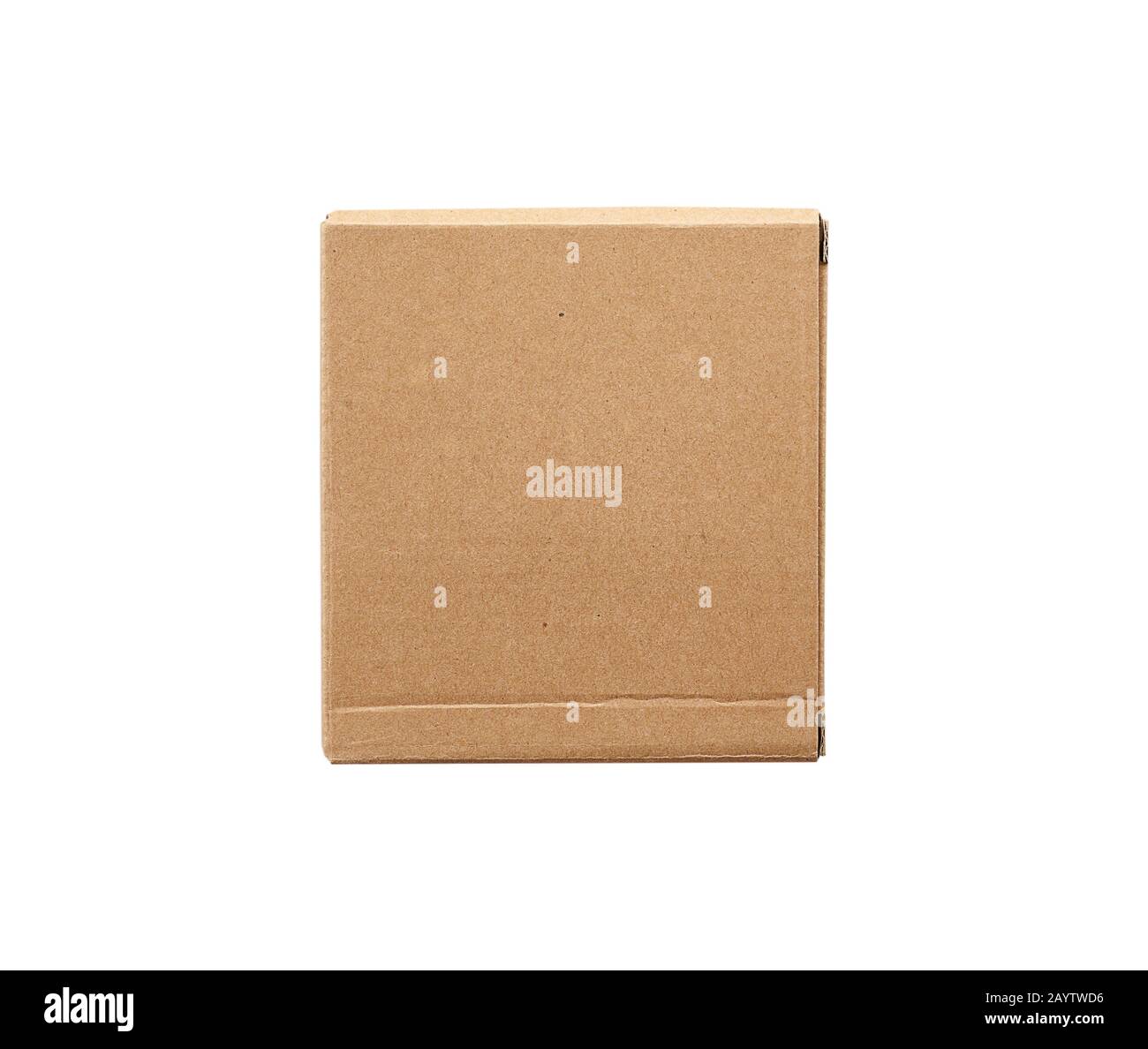 closed brown square cardboard box for transporting goods isolated on ...
