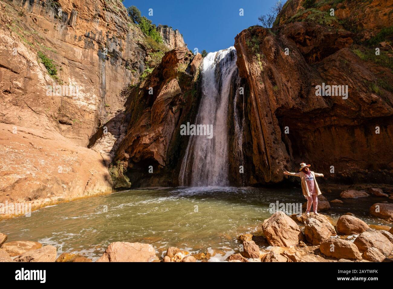 Fuentes de Oum Rabia, Zaouia de Ifrane, Atlas Medio,, Marruecos, Africa ...