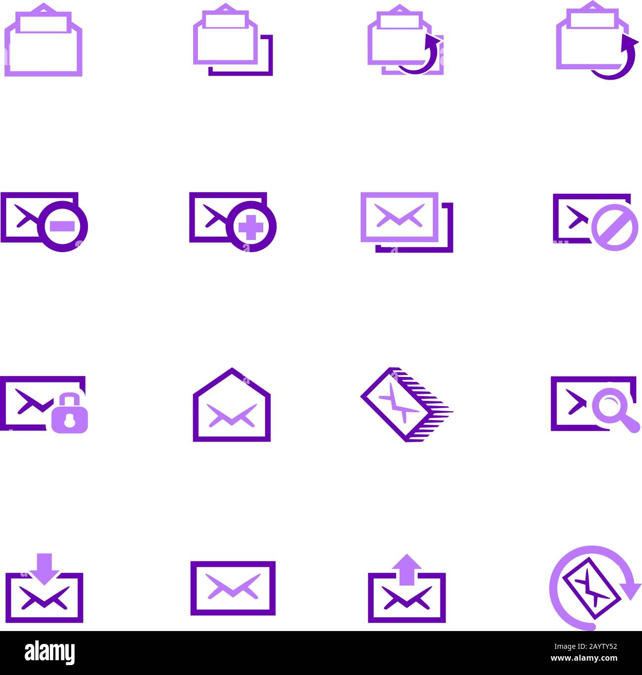 Mail icon set Stock Vector Image & Art - Alamy