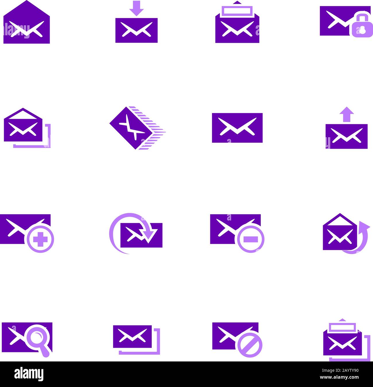 Mail icon set Stock Vector Image & Art - Alamy
