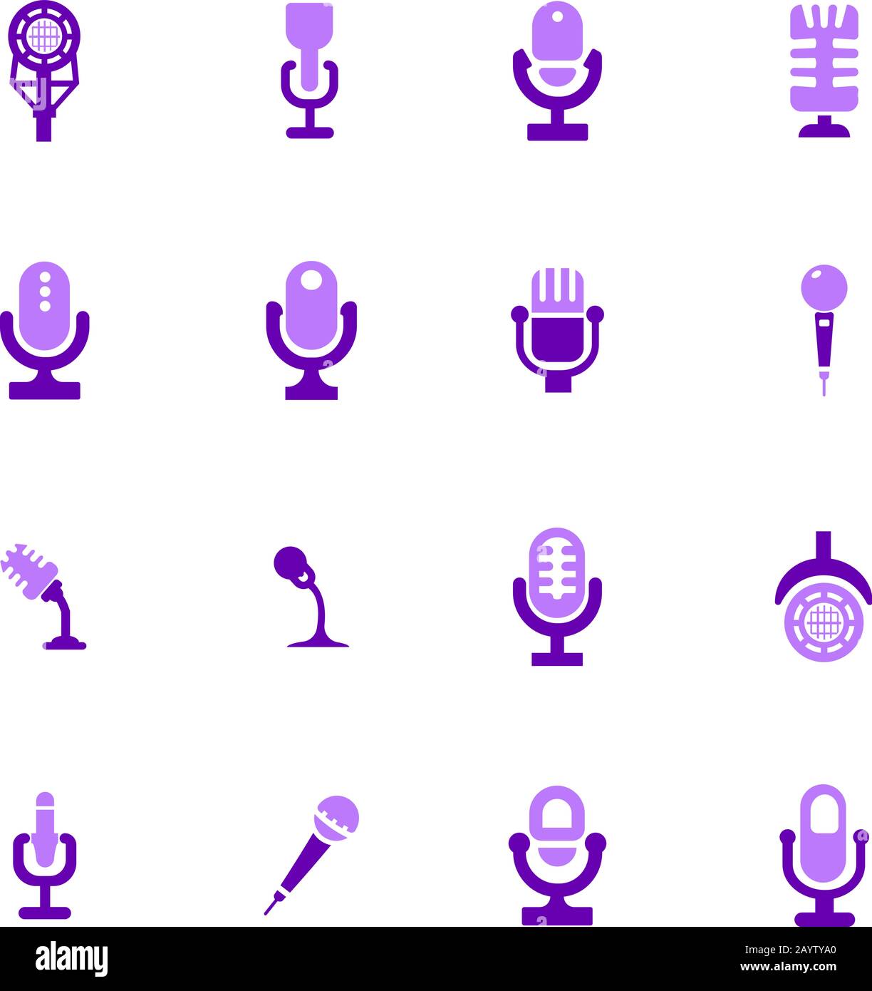 Microphone icons set Stock Vector Image & Art - Alamy