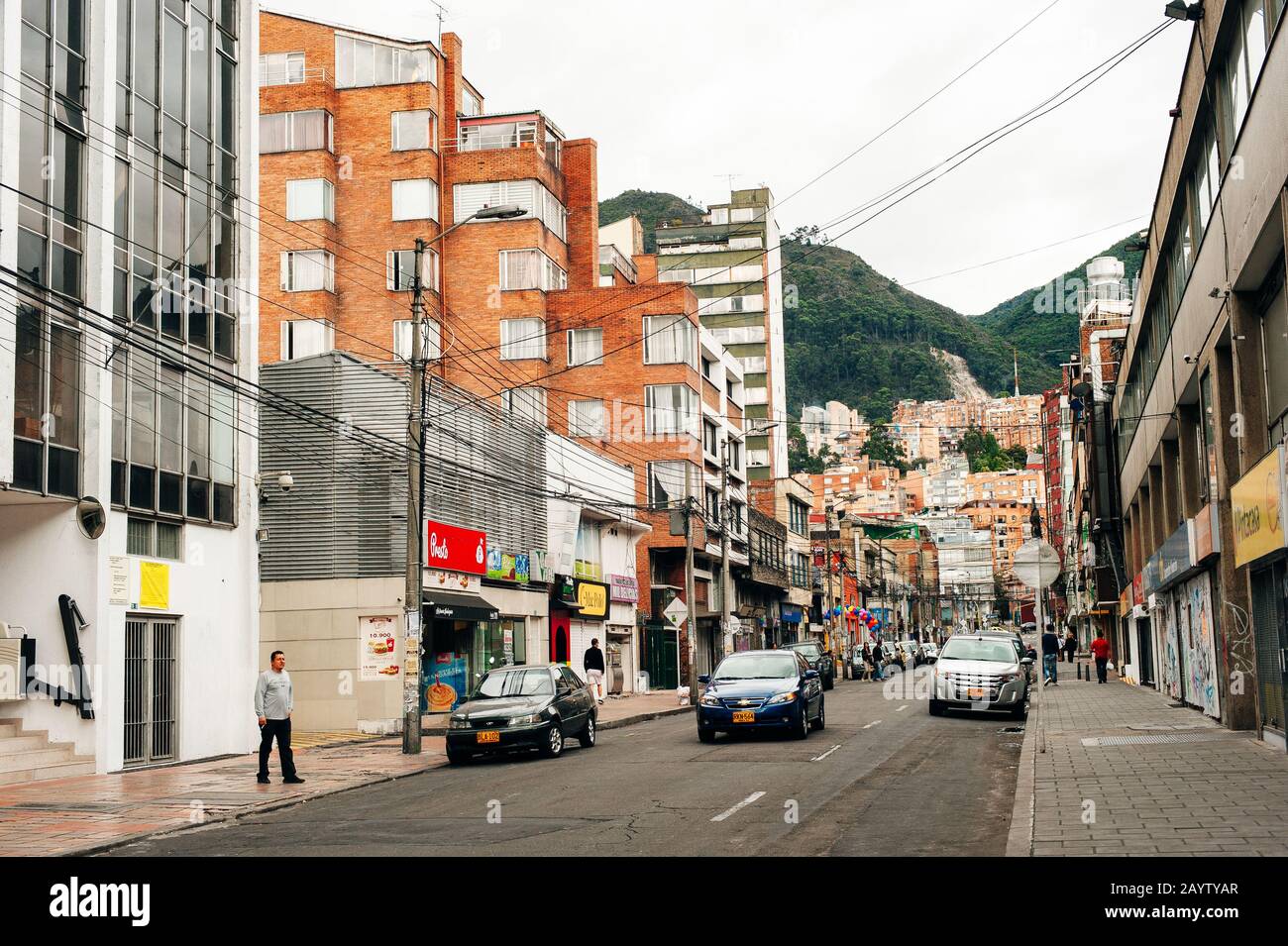 BOGOTA, COLOMBIA, JUNE, 2019: Street scene in Bogota, Colombia, South ...