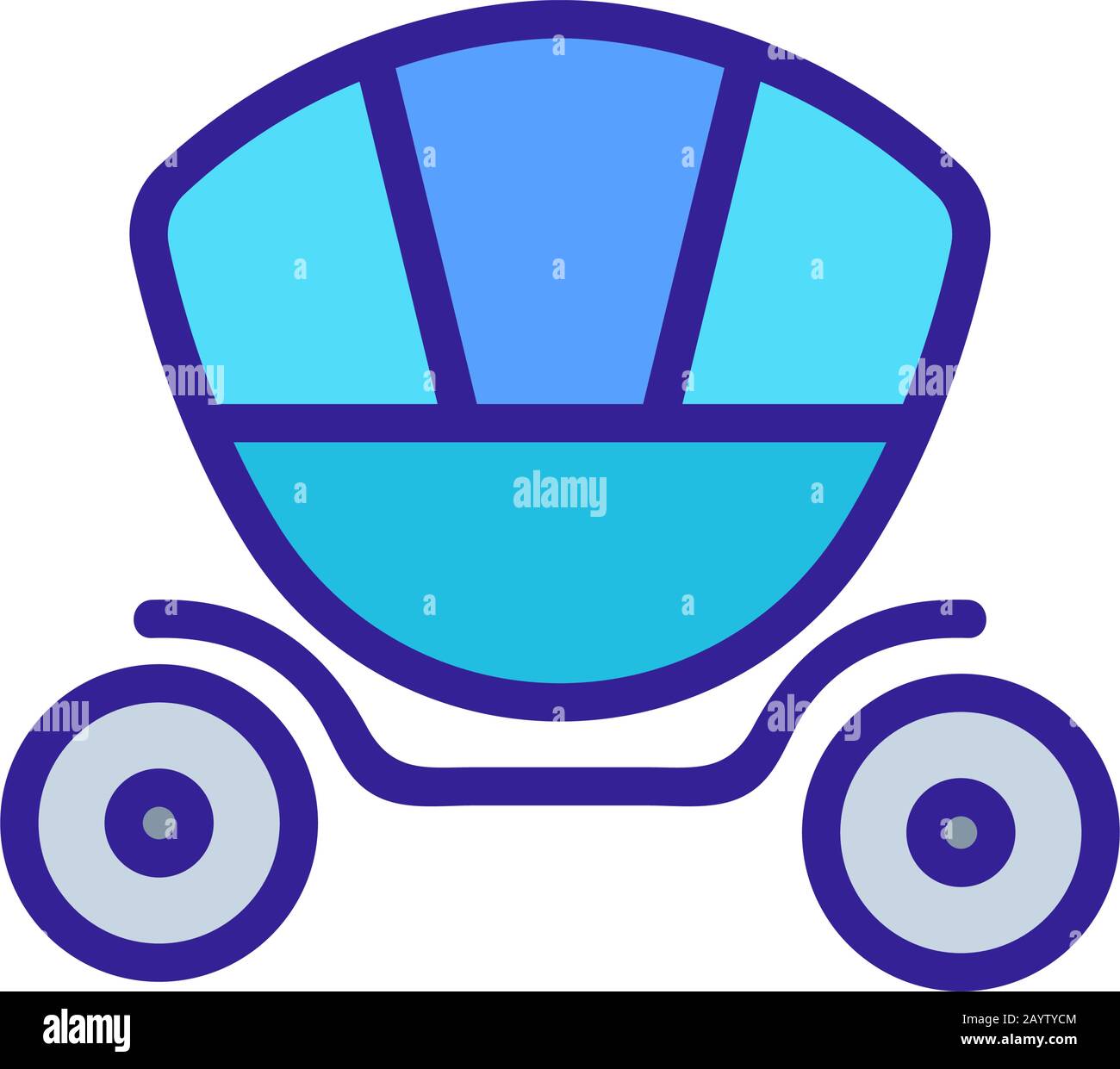 Coach brougham icon vector. Isolated contour symbol illustration Stock ...