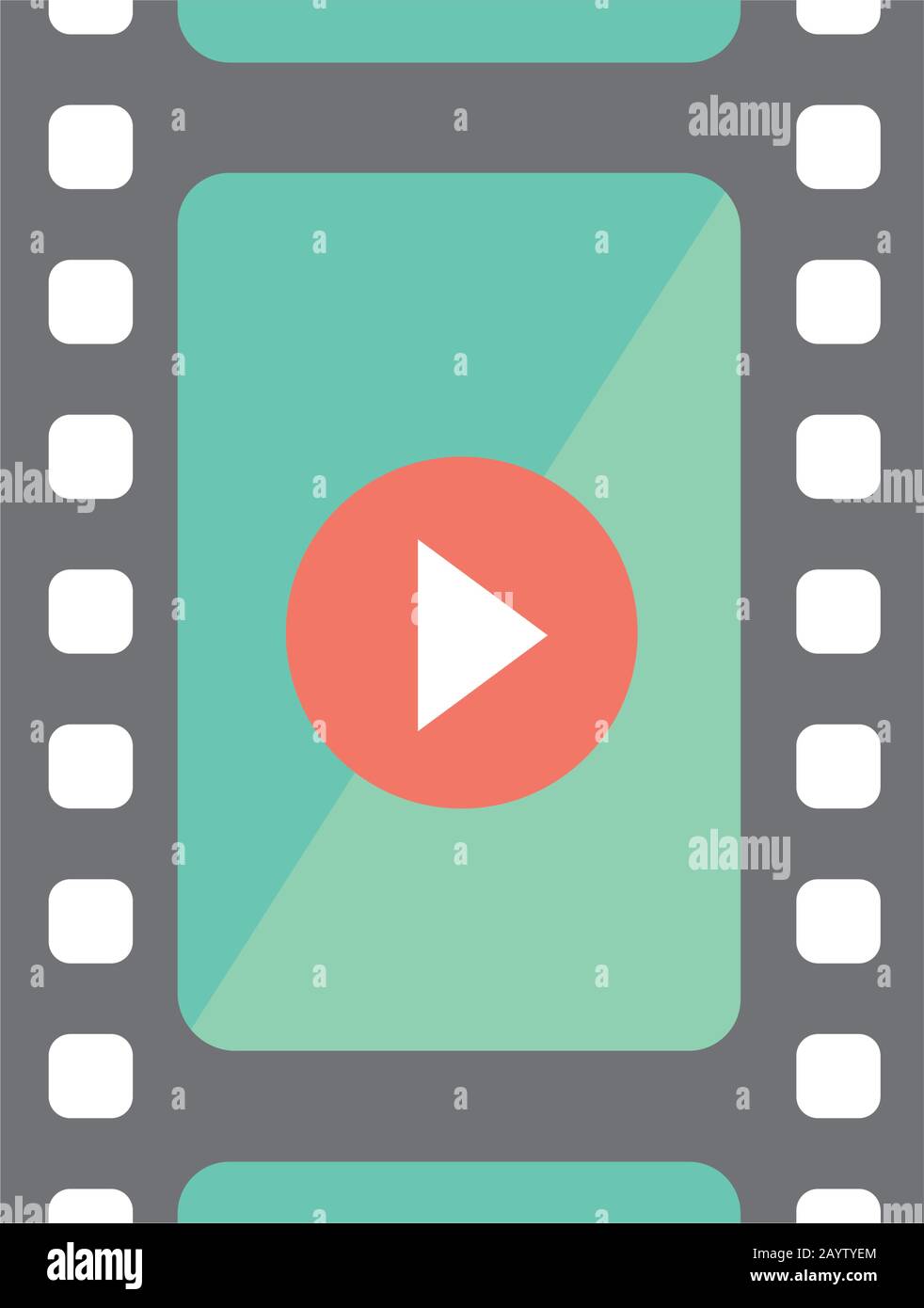 Movie film icon simple hi-res stock photography and images - Alamy