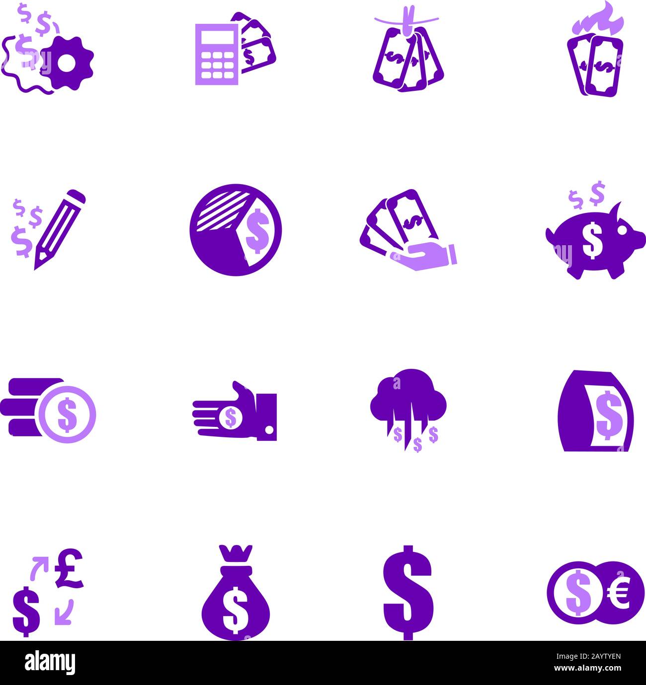 Money icon set Stock Vector Image & Art - Alamy
