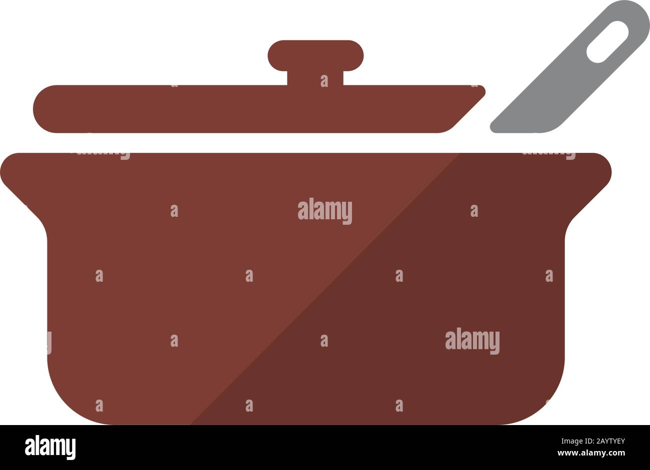 White cooking pot icon isolated Stock Vector Images - Alamy