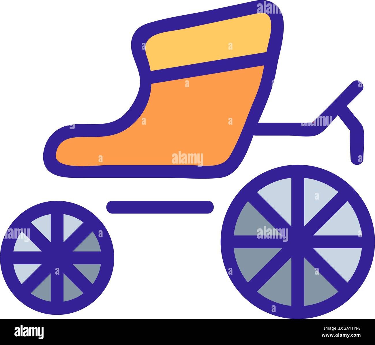 Coach brougham icon vector. Isolated contour symbol illustration Stock ...