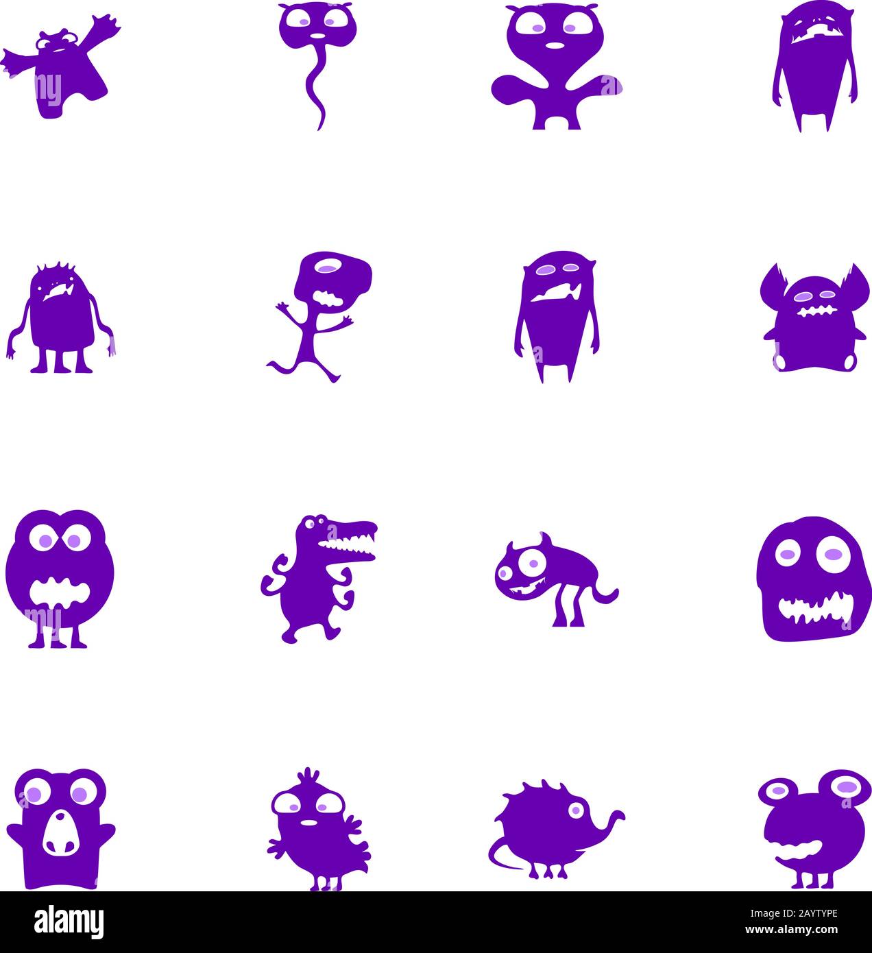 Monster icons set Stock Vector Image & Art - Alamy