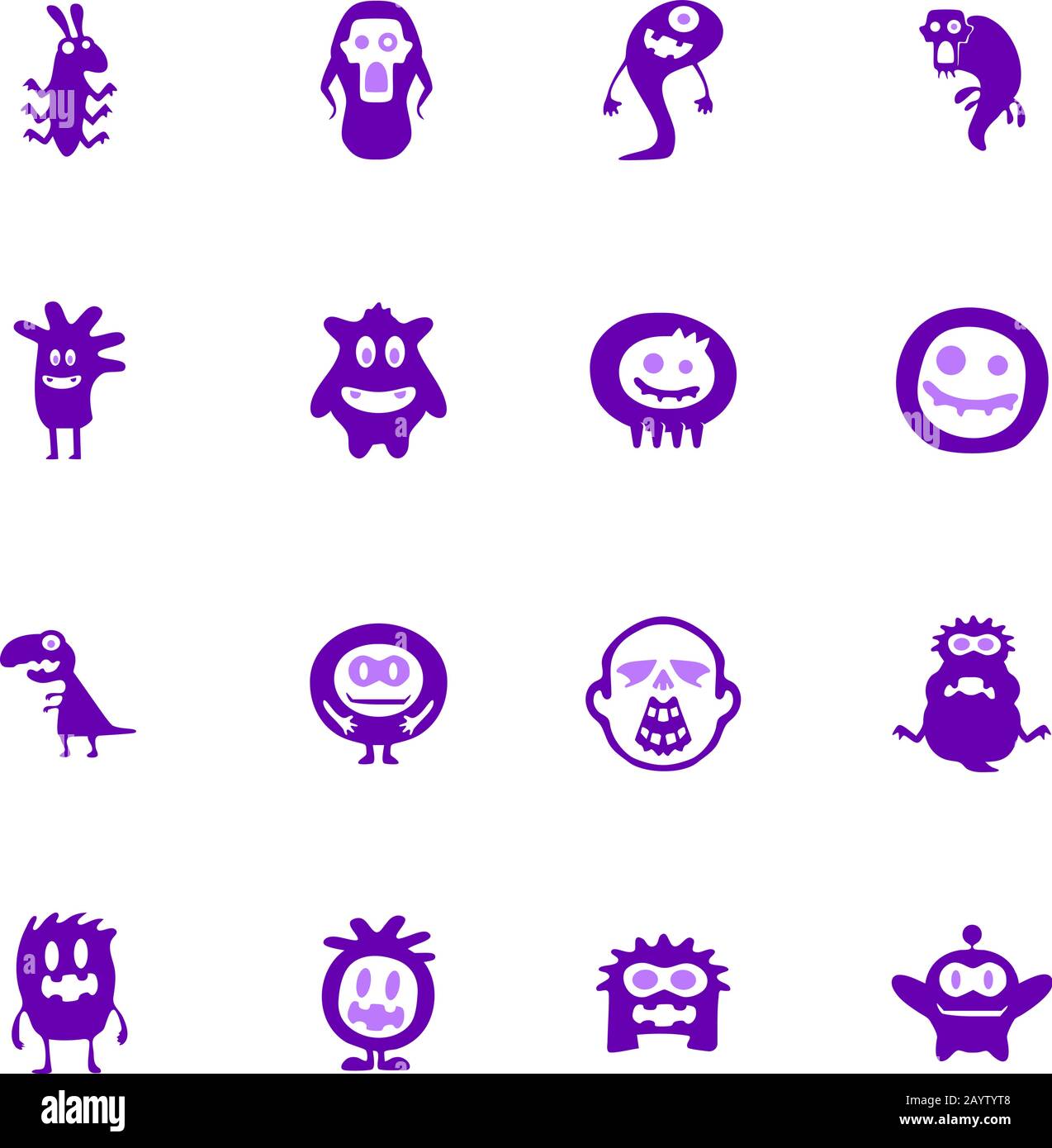 Monster icons set Stock Vector Image & Art - Alamy