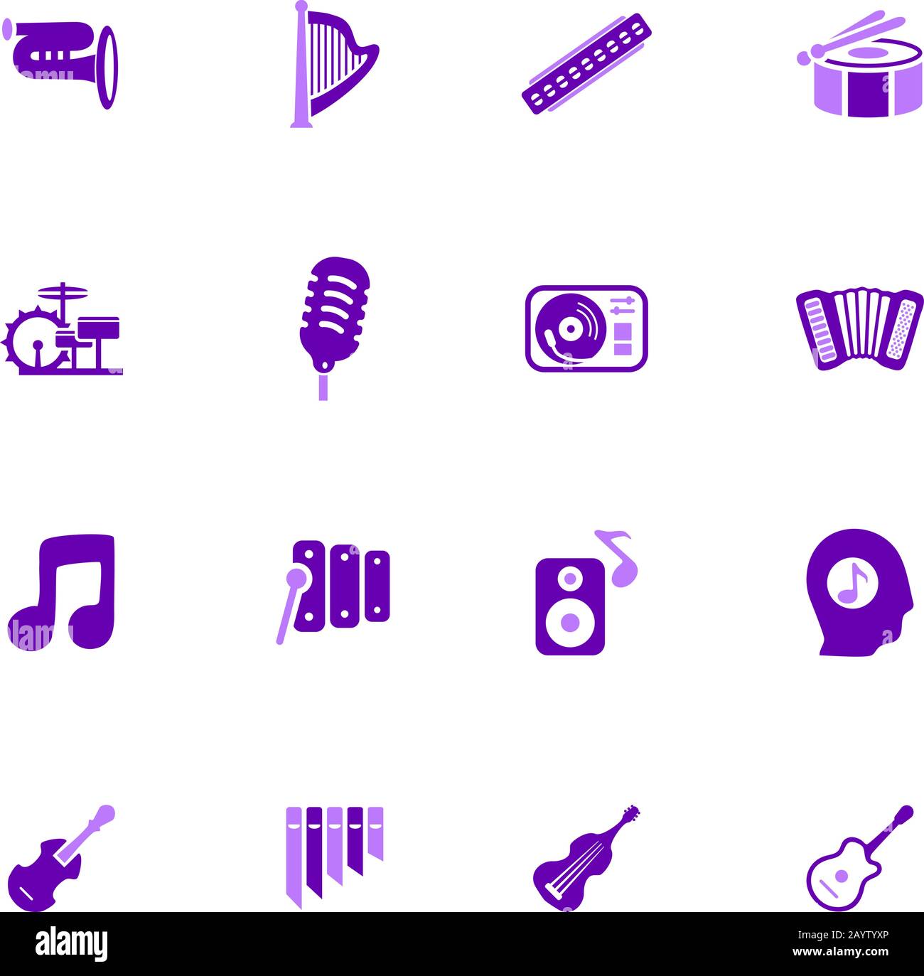 Music icons set Stock Vector Image & Art - Alamy