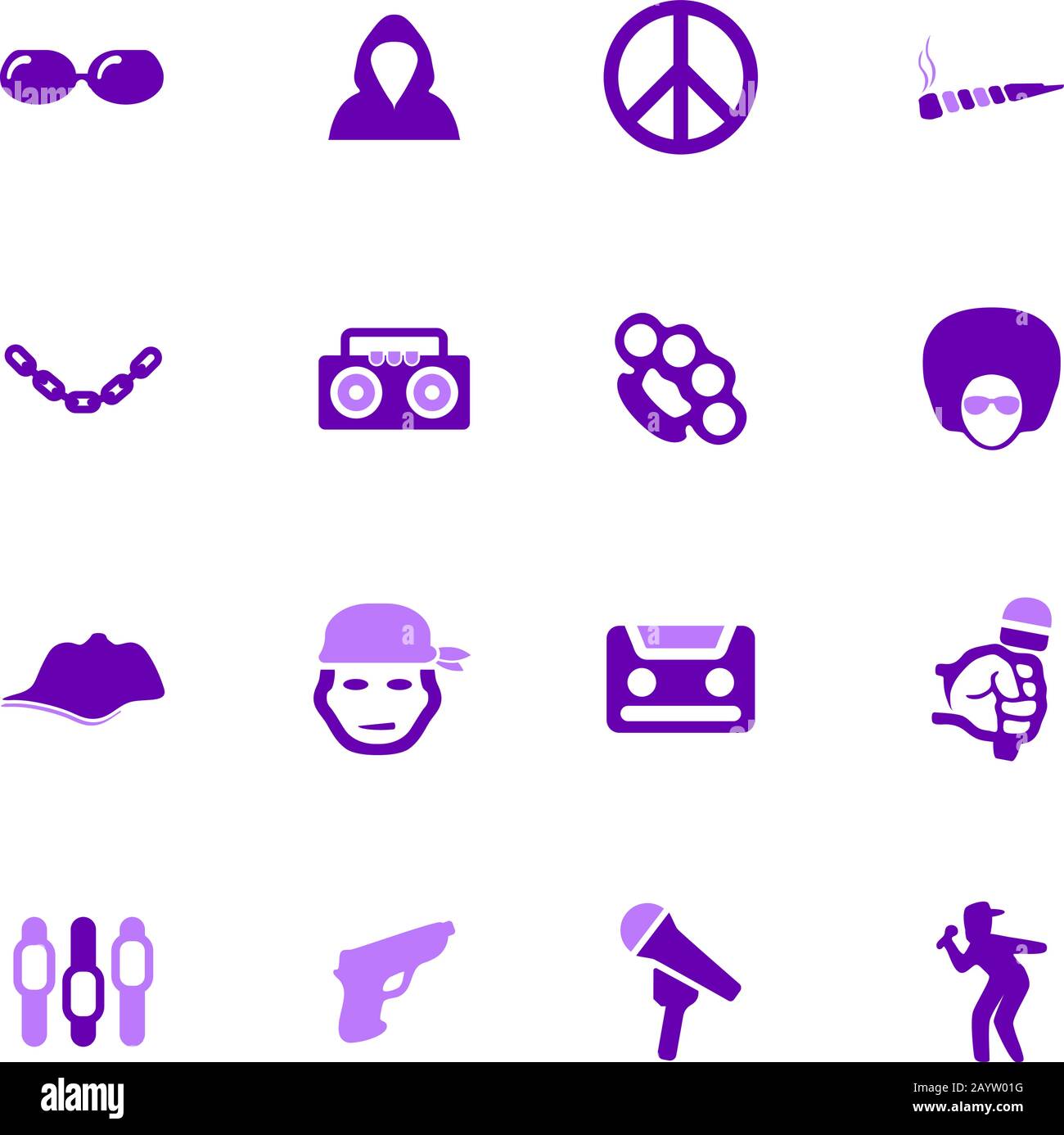 Rap hip hop music icons set Stock Vector Image & Art - Alamy