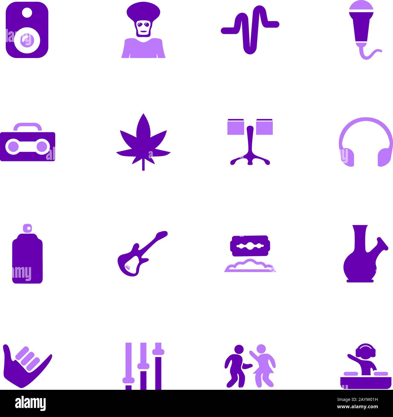 Reggae icons set Stock Vector Image & Art - Alamy